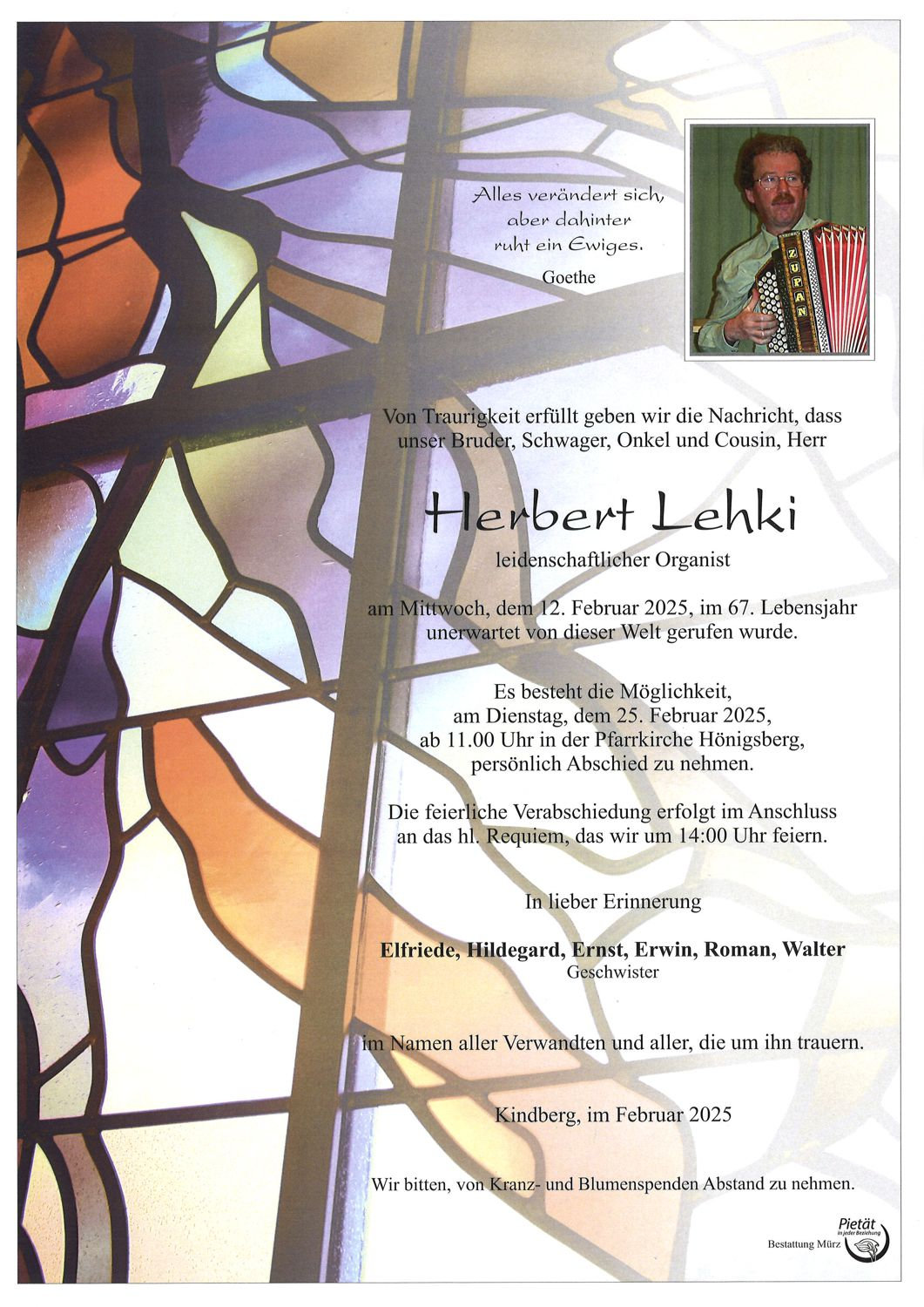 Todesfall Herbert Lehki